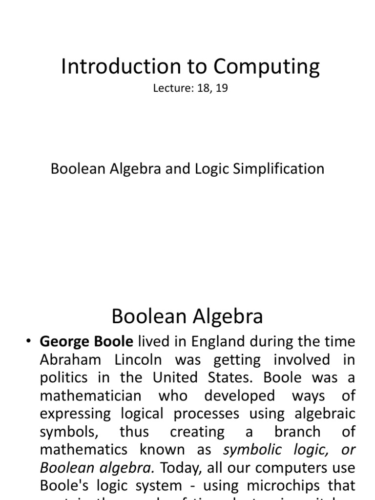 Boolean Algebra | Boolean Algebra | Teaching Mathematics