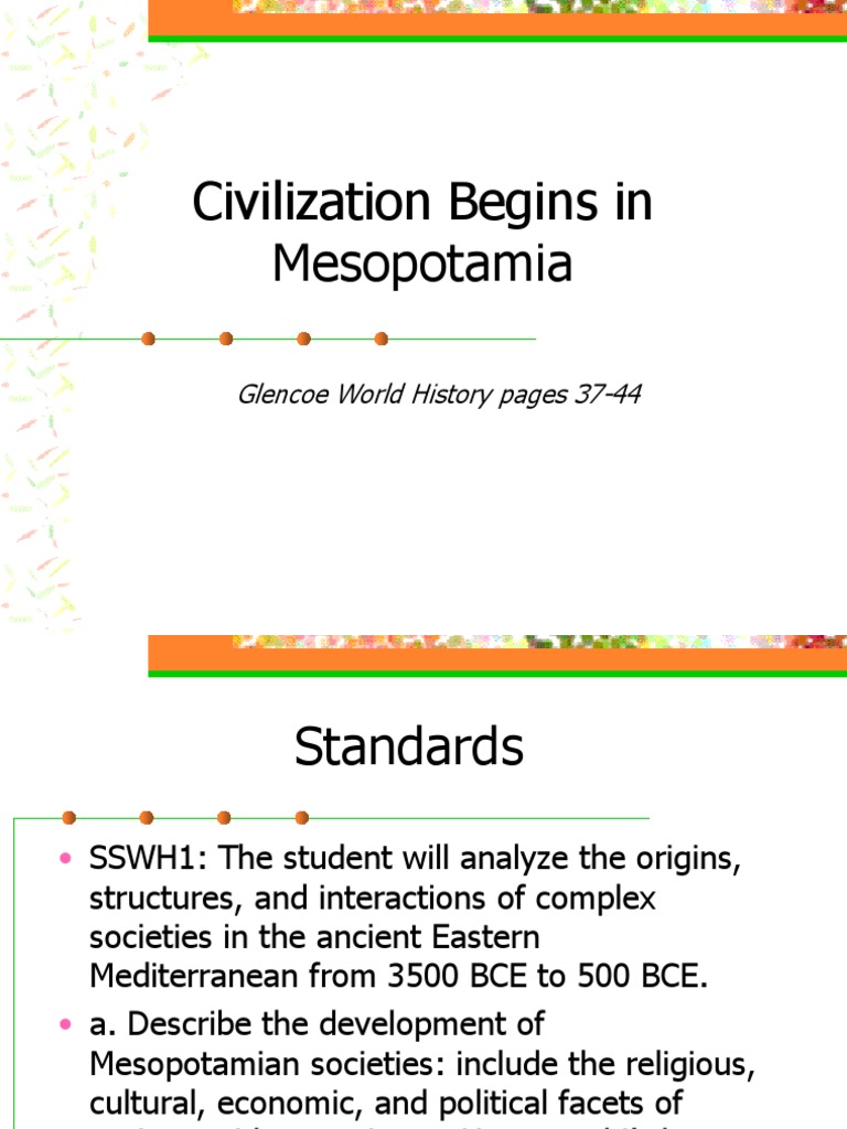 Civilization Begins in Mesopotamia | PDF | Mesopotamia | Sumer
