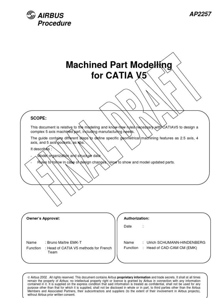 AIRBUS Machined Part Modelling For CATIA | PDF | Tangent | Circle
