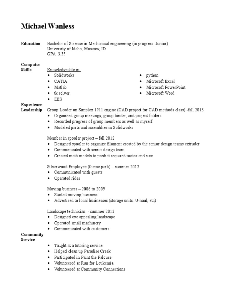 Mechanical Engineering Student Profile | PDF | Art