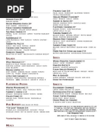 Balcony Bar Menu | PDF | Food And Drink | Cooking