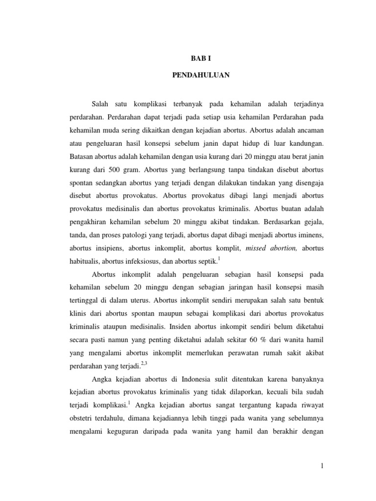 Abortus Inkomplit | PDF