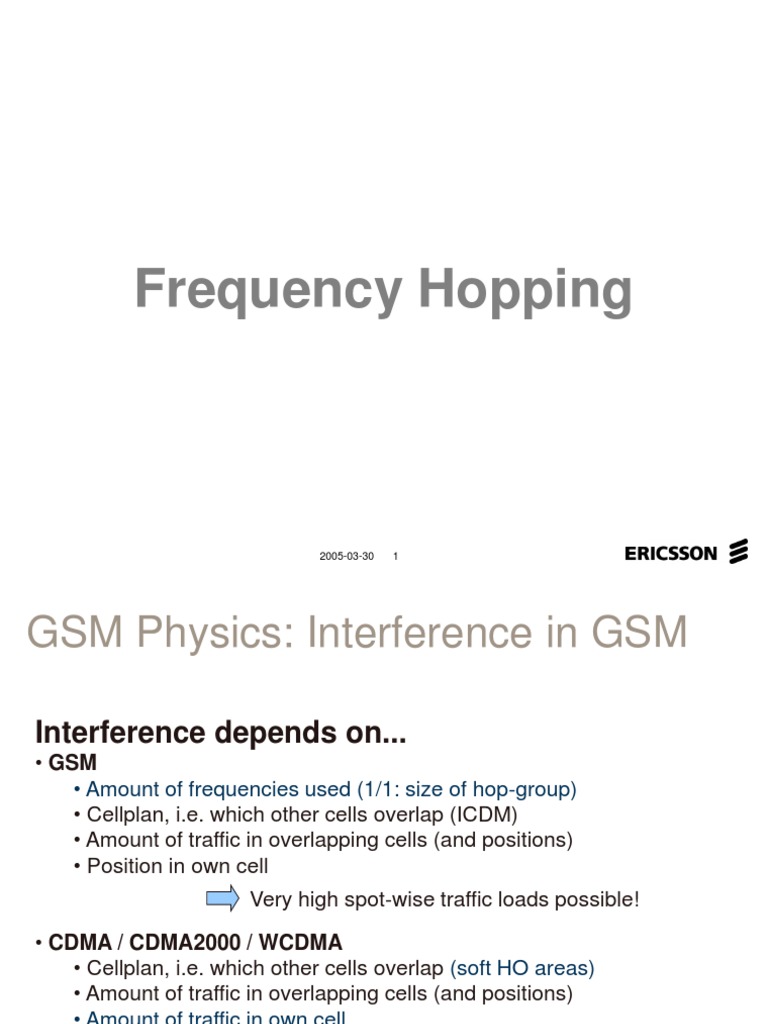 Frequency Hopping | PDF | Gsm | Code Division Multiple Access