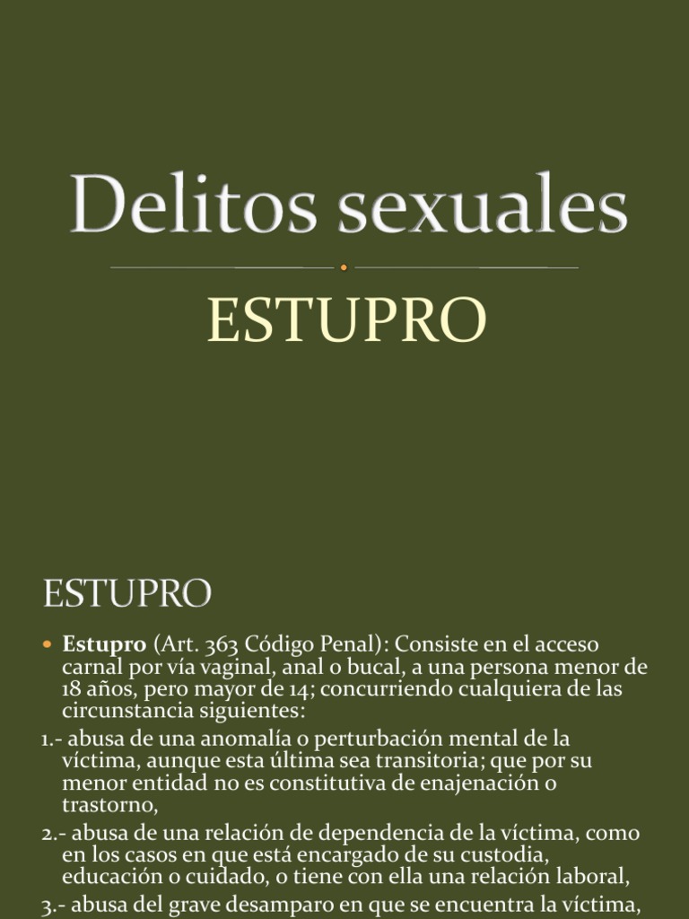 Estupro en Derecho Chile | PDF | Instituciones sociales | Ciencias sociales
