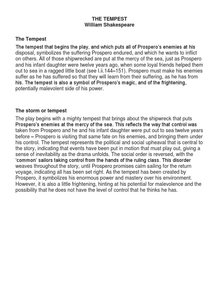 The Tempest William Shakespeare | PDF | The Tempest | Elizabethan Era
