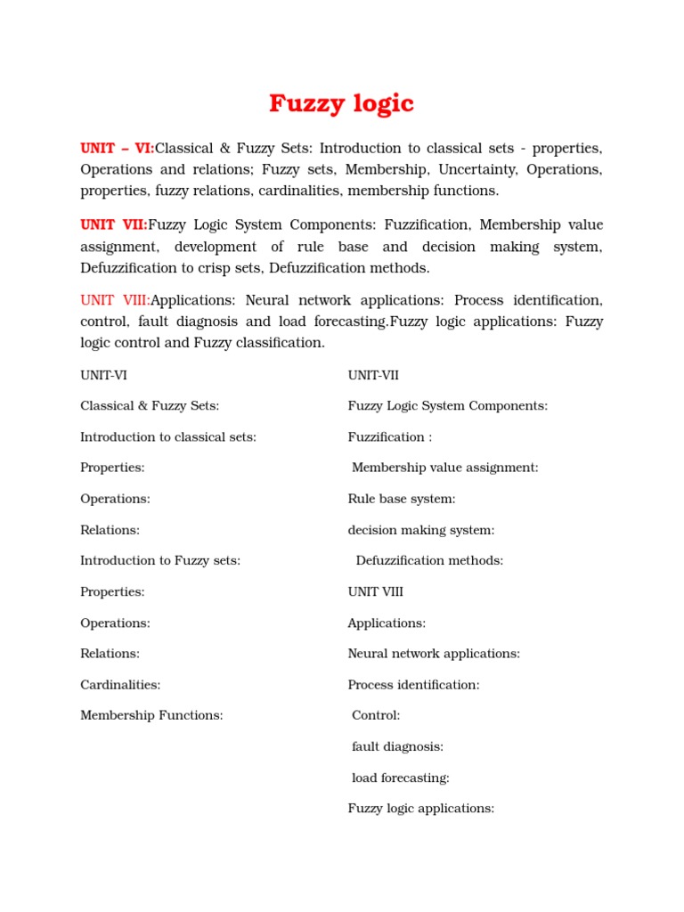 Fuzzy Material | PDF | Fuzzy Logic | Logic