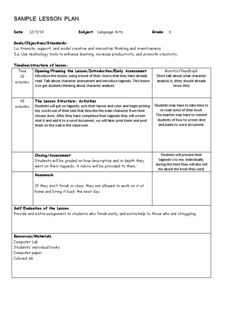 It Lesson Plan 1 | PDF