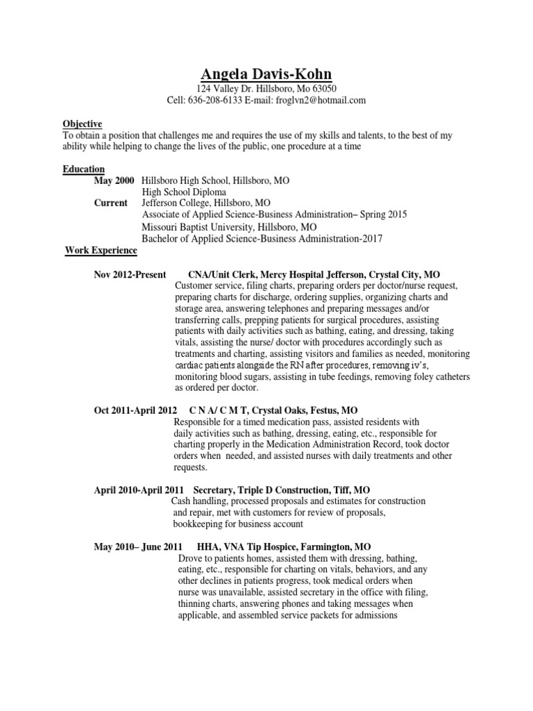 Angie Resume | PDF | Nursing | Health Care