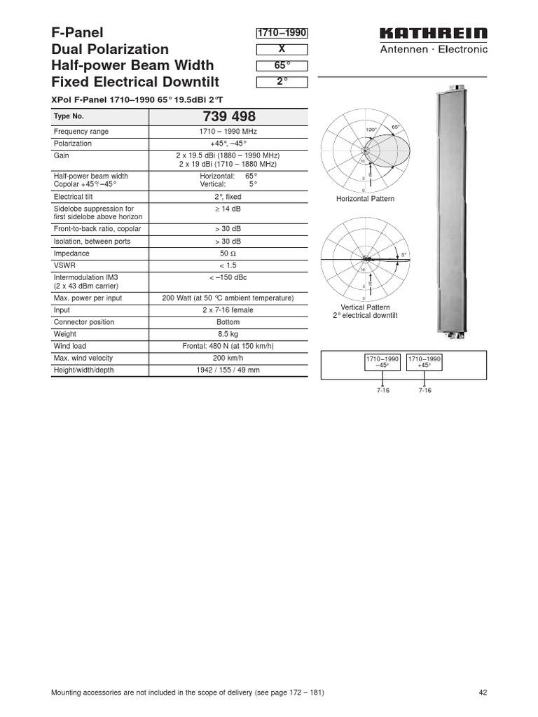 XPol F-Panel 1710-1990 Specs | PDF | Science & Mathematics | Computers