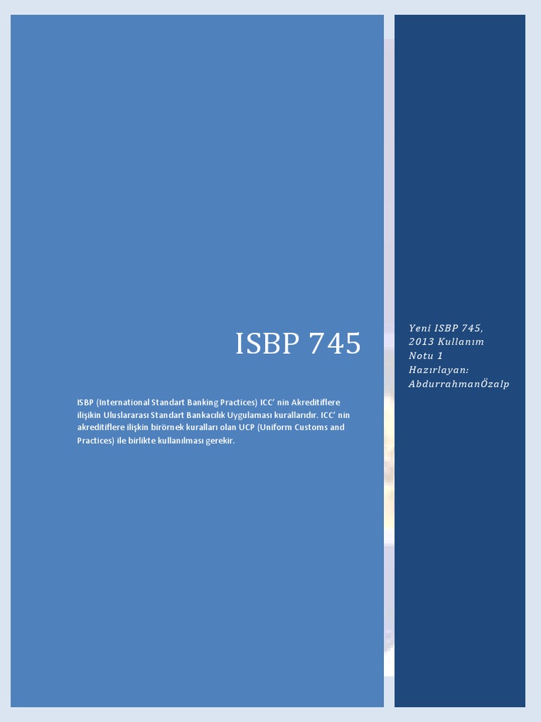 Isbp 745 PDF