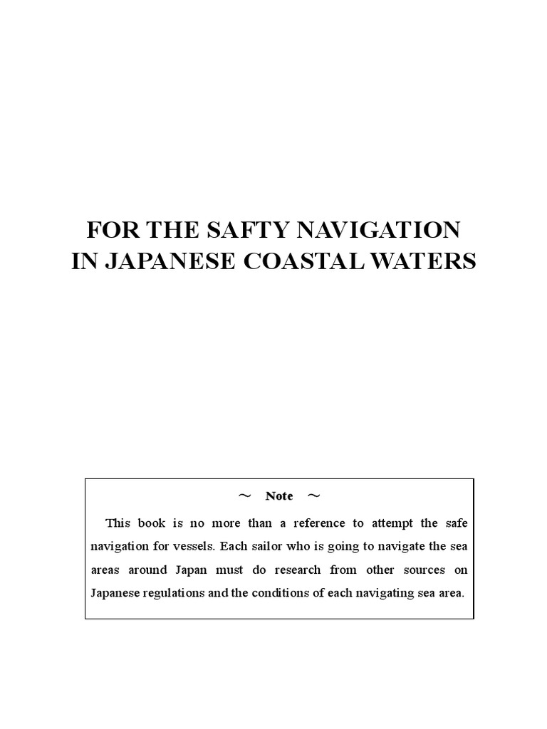 For Safety Navigation in Japan Coastal Waters | PDF | Tropical Cyclones ...