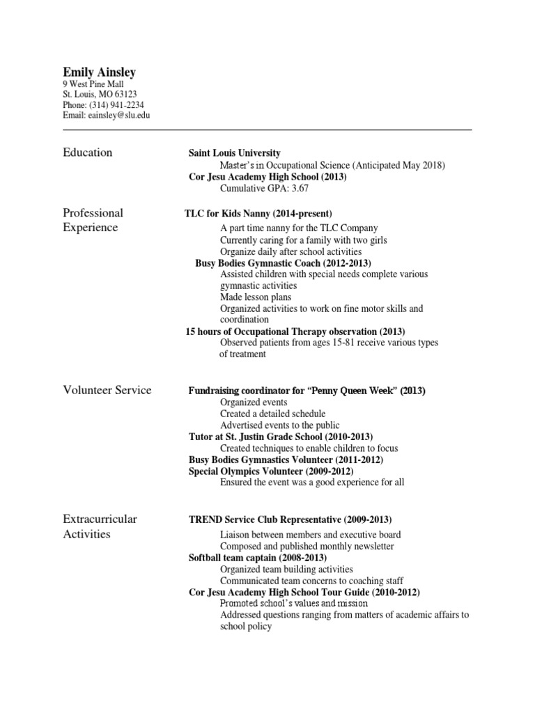 Final Resume | PDF | Career & Growth