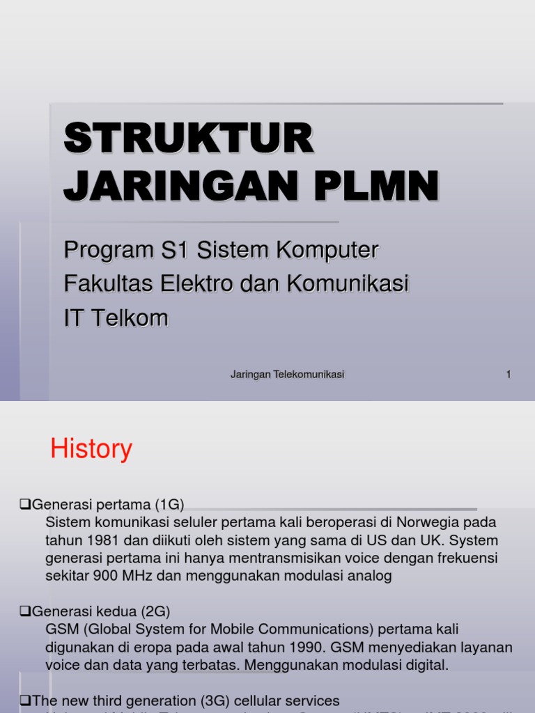 Struktur PLMN | PDF | Cellular Network | General Packet Radio Service
