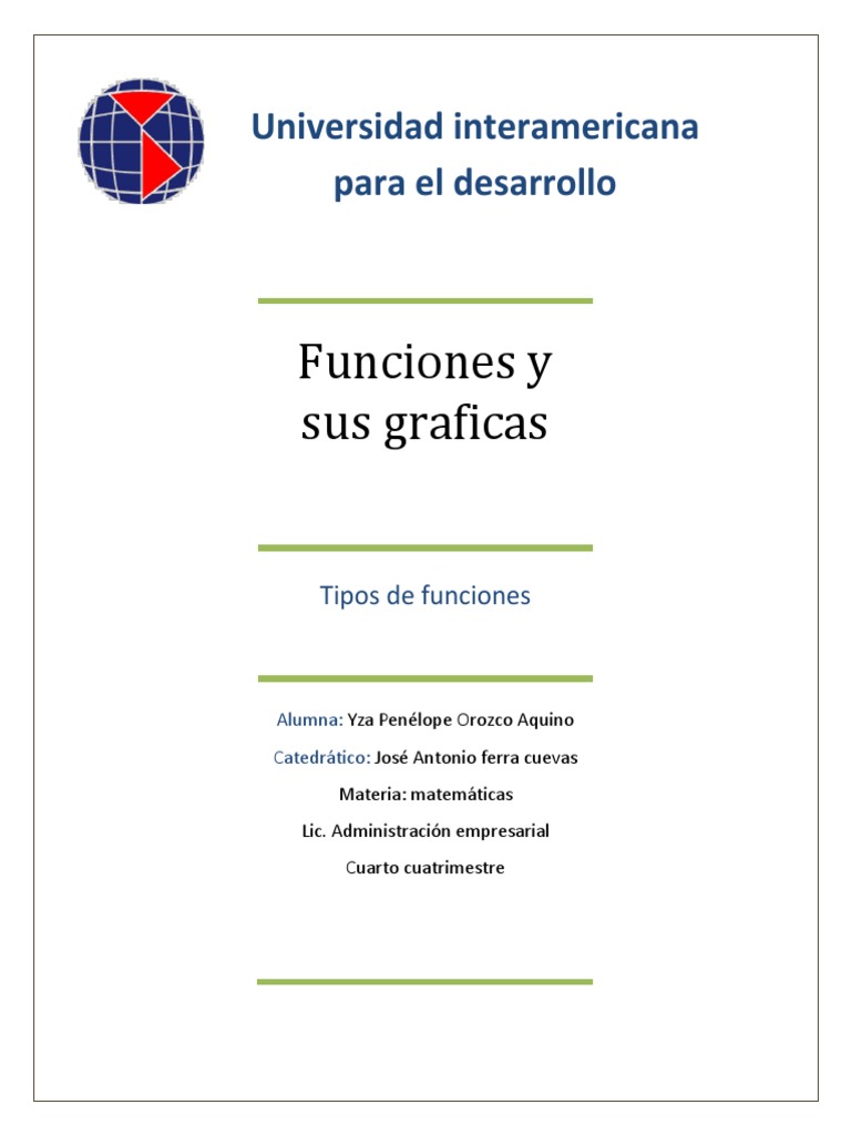 Funciones y Sus Graficas | PDF | Función (Matemáticas) | Logaritmo