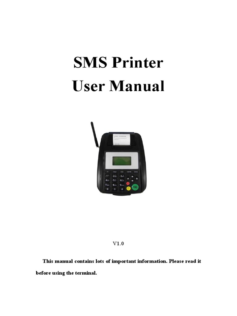 SMS Printer User Manual V1.0 | PDF | Short Message Service | Hypertext ...