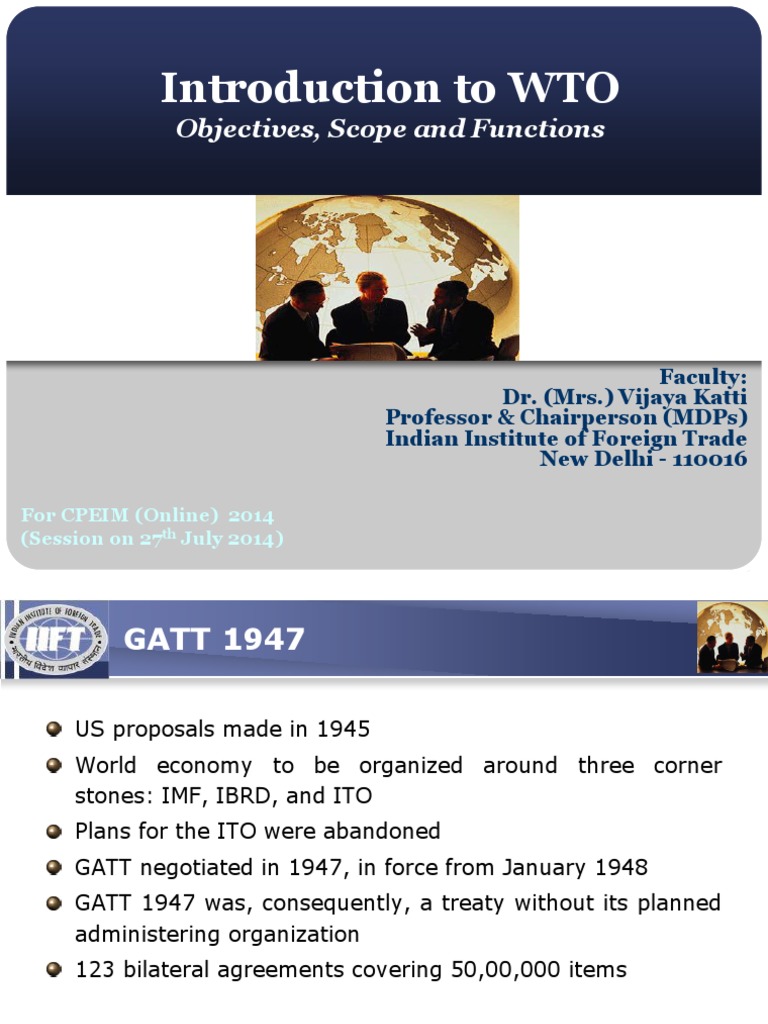Introduction To WTO | PDF | World Trade Organization | General ...