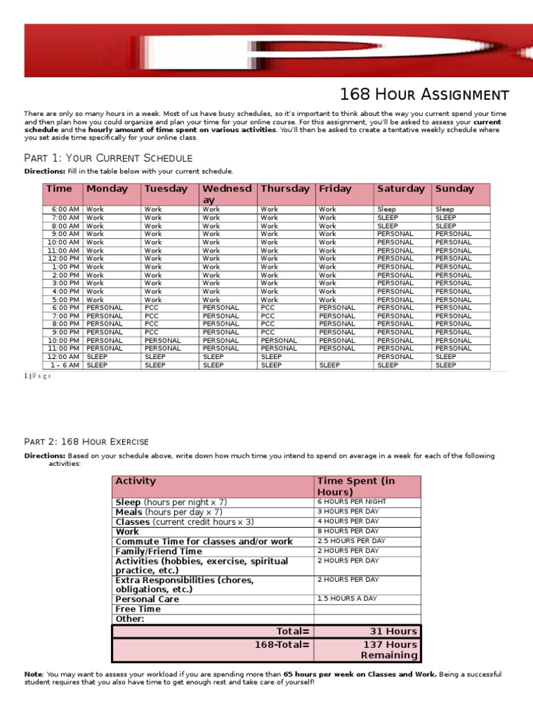 168 Hour Assignment (Compatible Version) | PDF | Academic Term ...