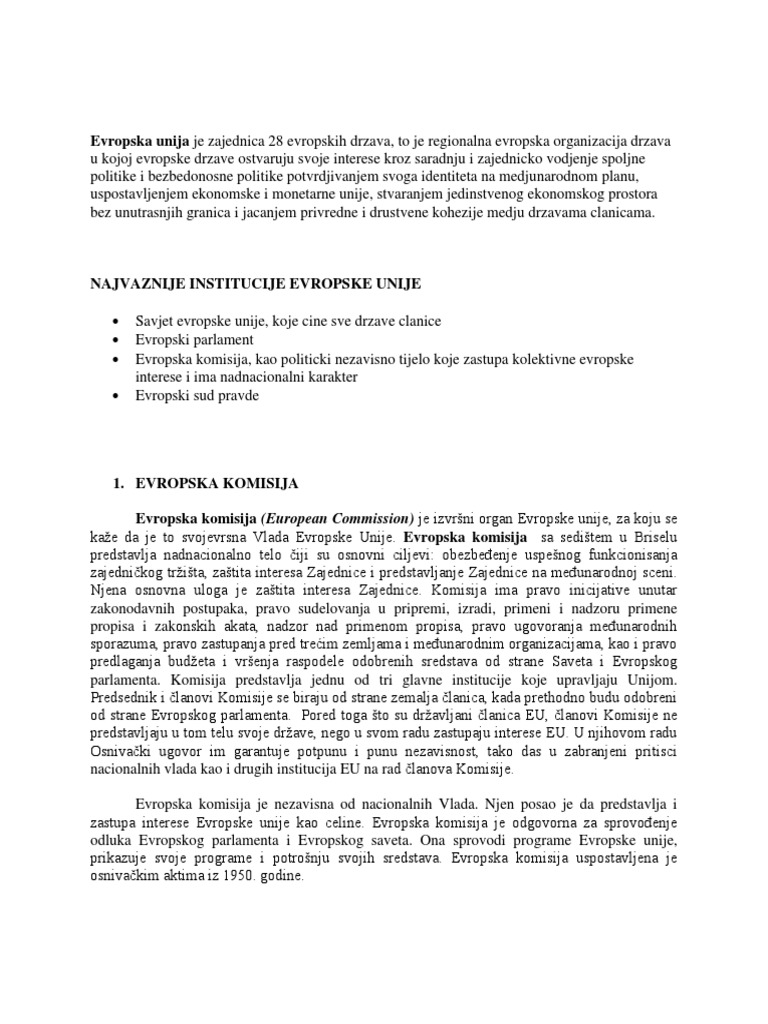 Evropska Komisija | PDF