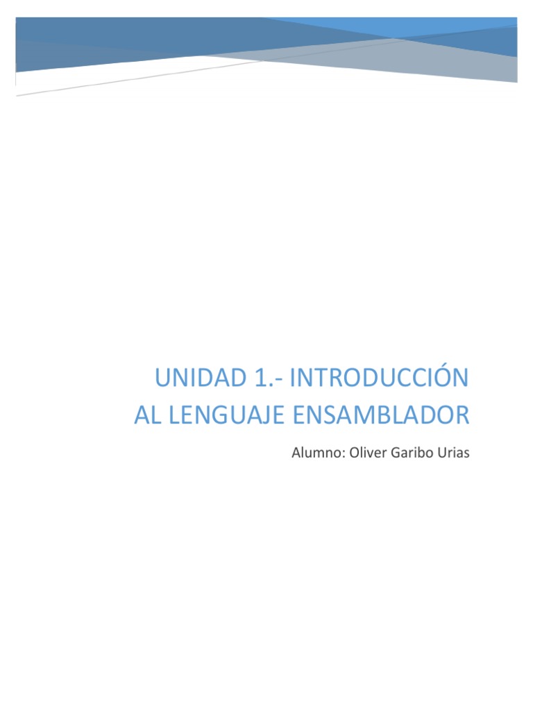 Introducción al Lenguaje Ensamblador: Importancia, Ventajas, Desventajas y Registros del ...