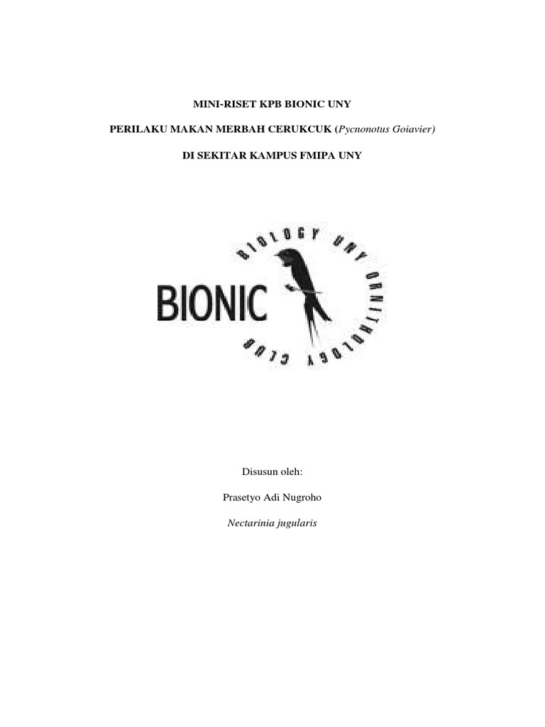 Perilaku Makan Burung Merbah Cerukcuk | PDF | Ilmu Sosial | Griya & Taman
