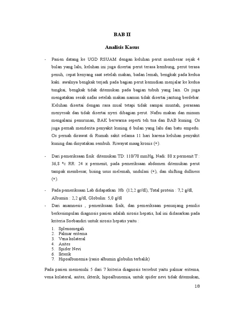 Diagnosis dan Penatalaksanaan Sirosis Hepatis | PDF