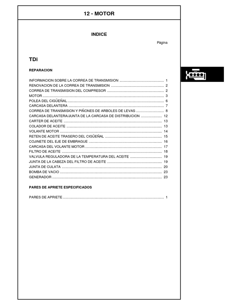 Discovery Motor TDI. Manual de Taller | PDF | Transmisión (Mecánica ...