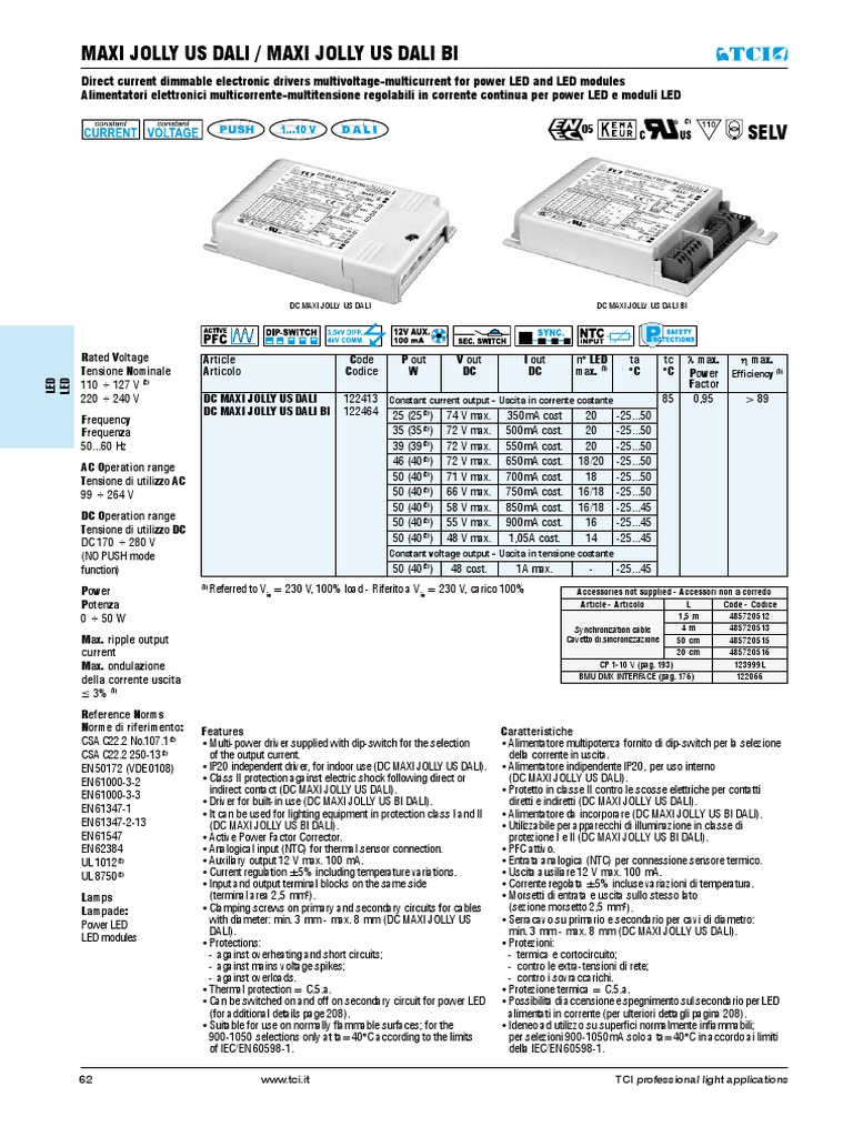 62-63 Maxi Jolly Us Dali Led13 1 | PDF | Electrical Engineering | Electricity