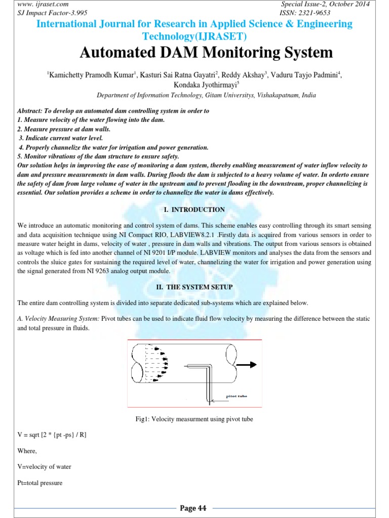 Automated DAM Monitoring System Automated DAM Monitoring System ...