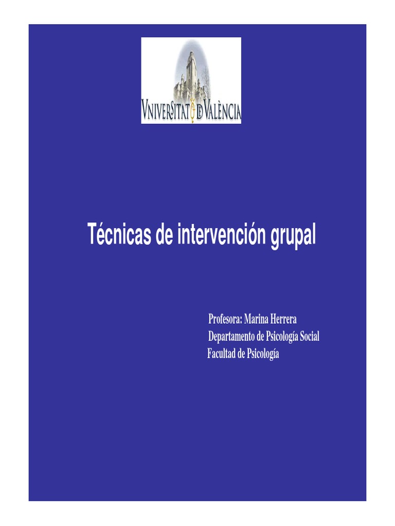Técnicas de Intervencion Grupal | PDF | Toma de decisiones | Lluvia de ...