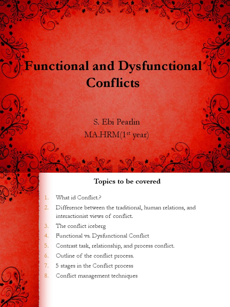 Functional and Dysfunctional Conflicts | PDF | Conflict (Process ...