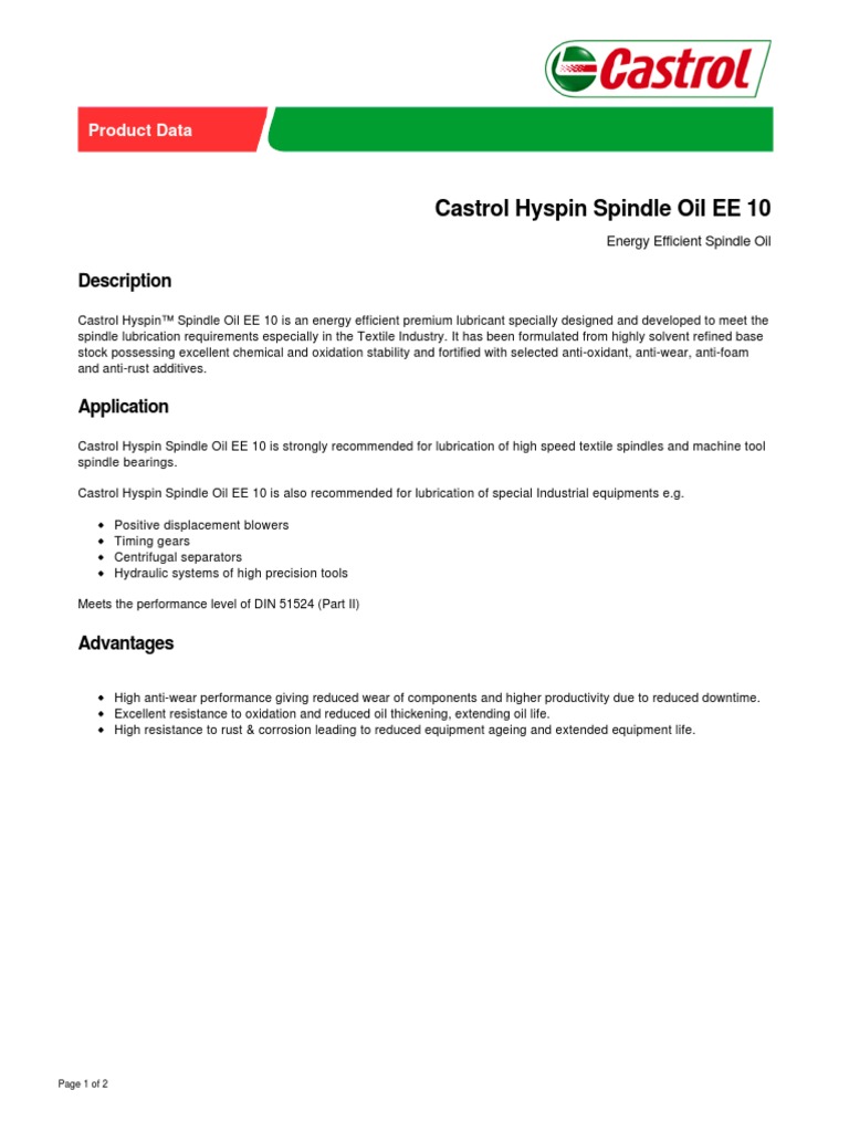 HYspin Spindle Oil | Download Free PDF | Motor Oil | Chemistry
