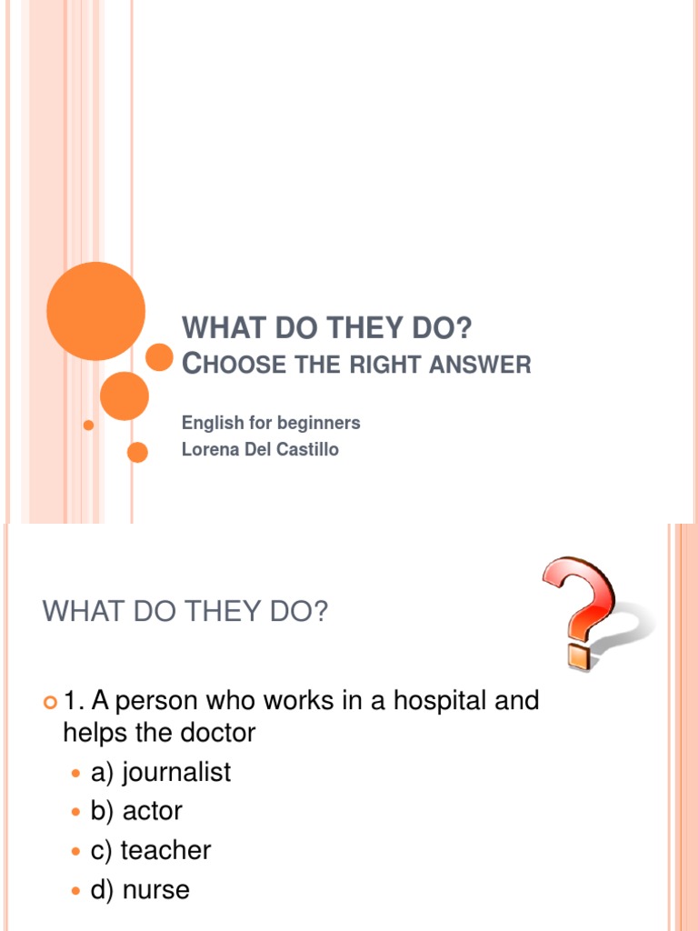 What Do They Do? | PDF