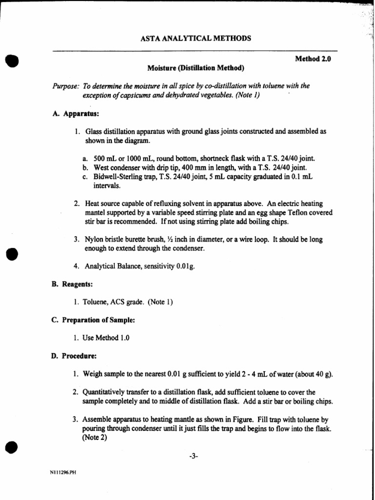 ASTA Analytical Method | PDF