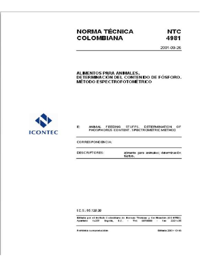 NTC 4981 | PDF | Naturaleza