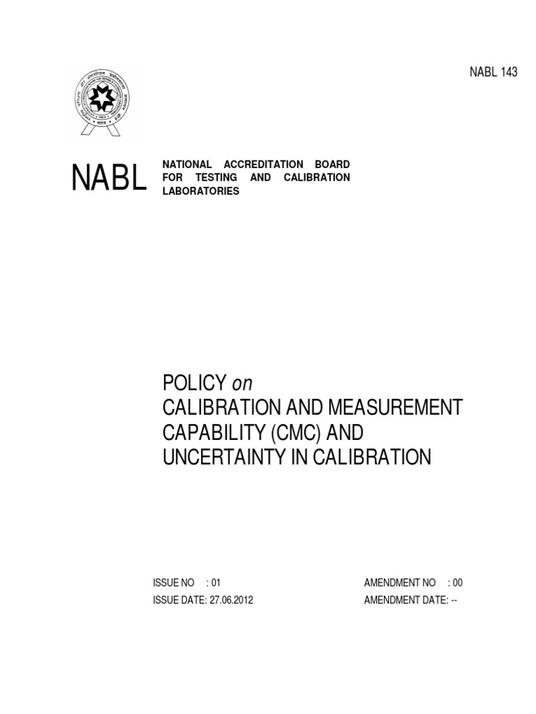 Nabl 143 PDF | PDF | Uncertainty | Calibration