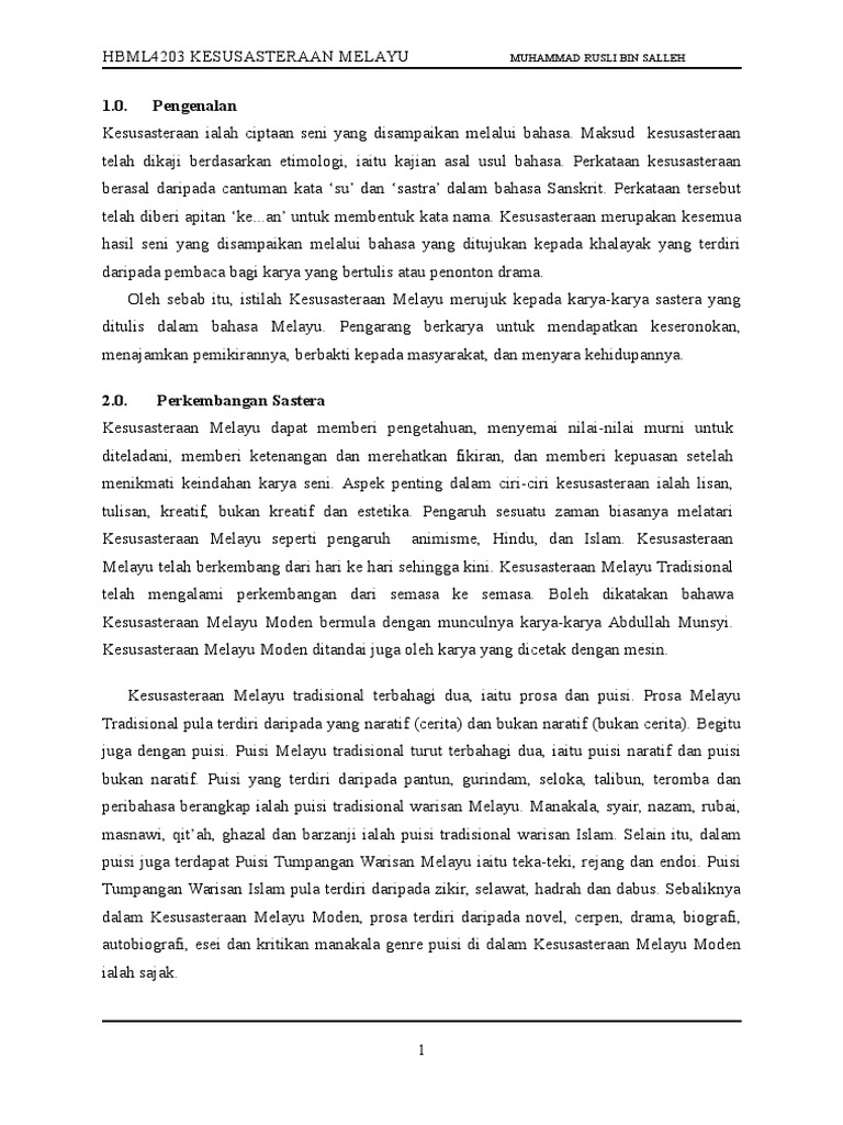 Sastera Melayu | PDF