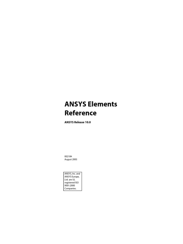 Ansys Elements PDF | PDF | License | Elasticity (Physics)