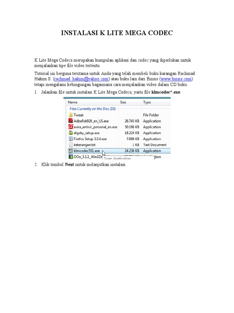 Instalasi KLM Codec | PDF