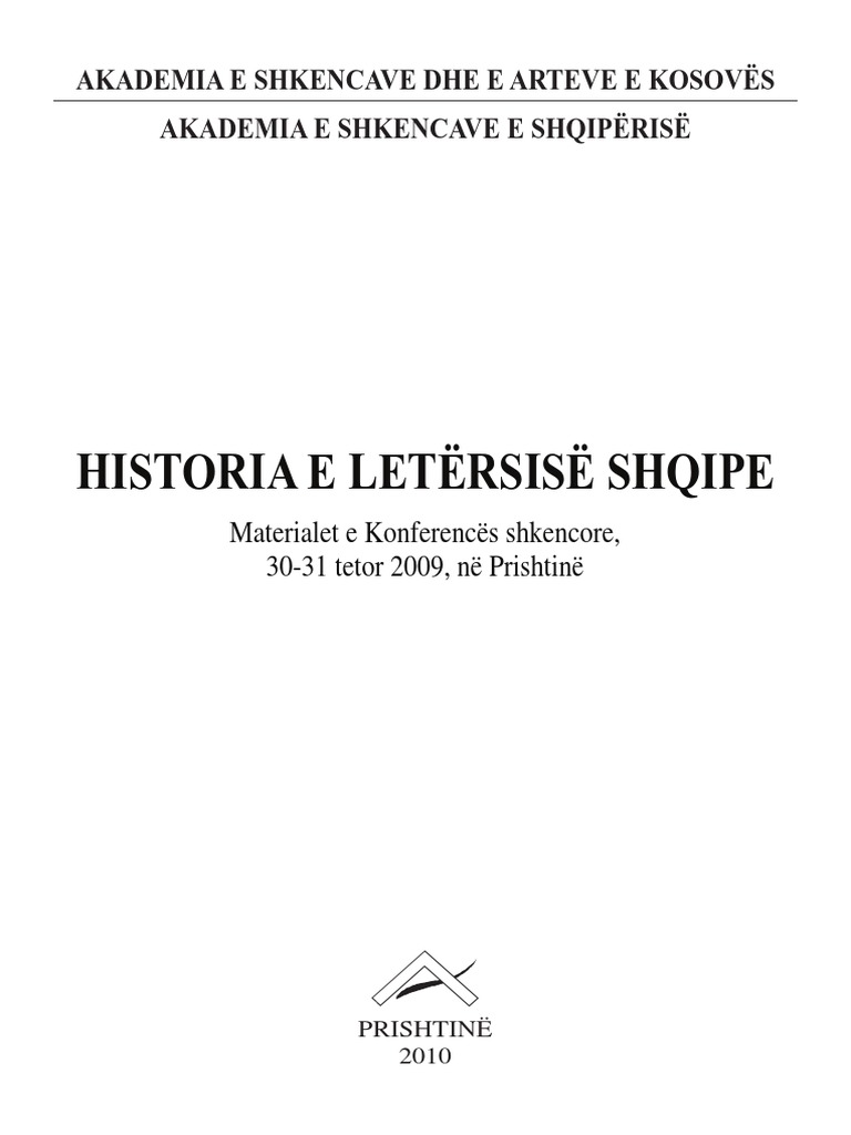 Historia e Letersise Shqipe Per Web 94044 | PDF