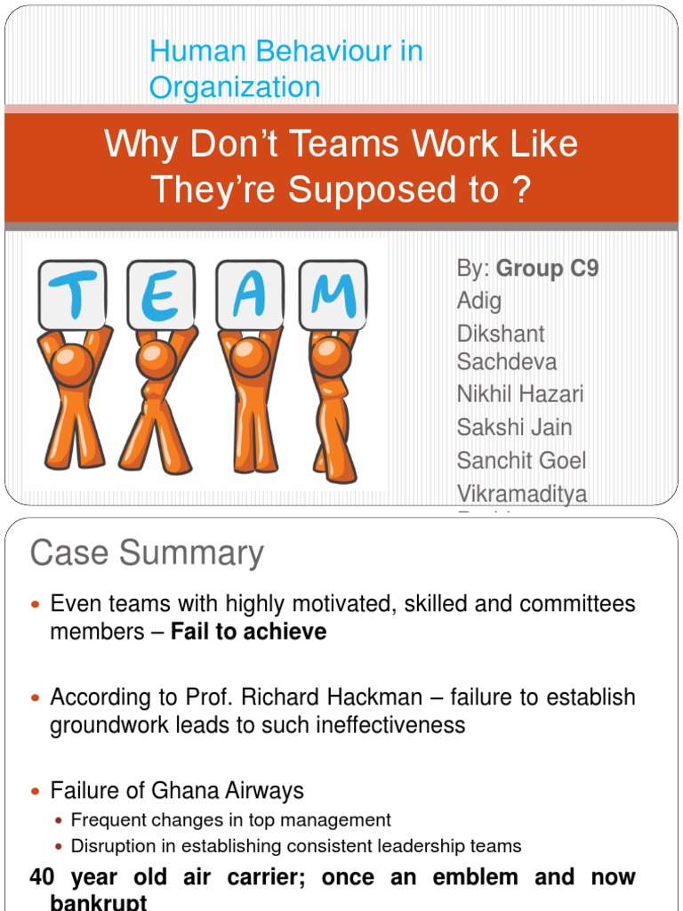 Why Don’t Teams Work Like They’re Supposed to.pptx | Team Building ...