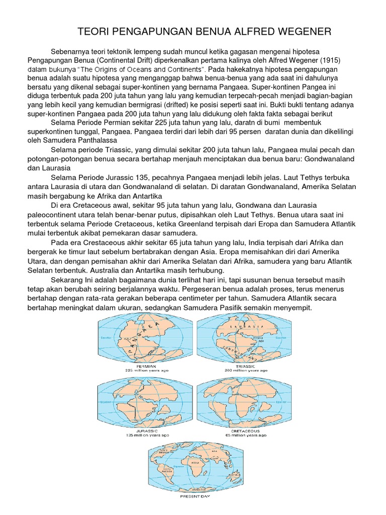 Teori Pengapungan Benua Alfred Wegener | PDF