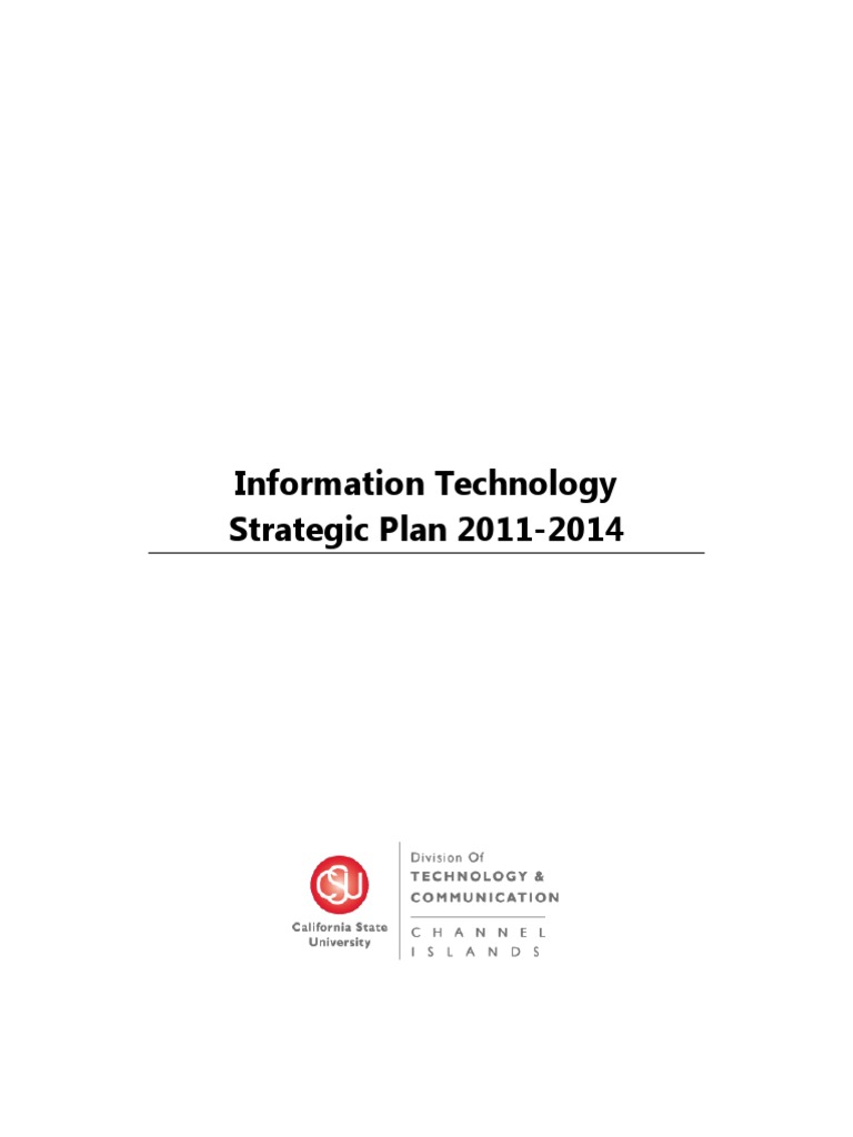 Information Technology Strategic Plan | PDF | Strategic Planning ...