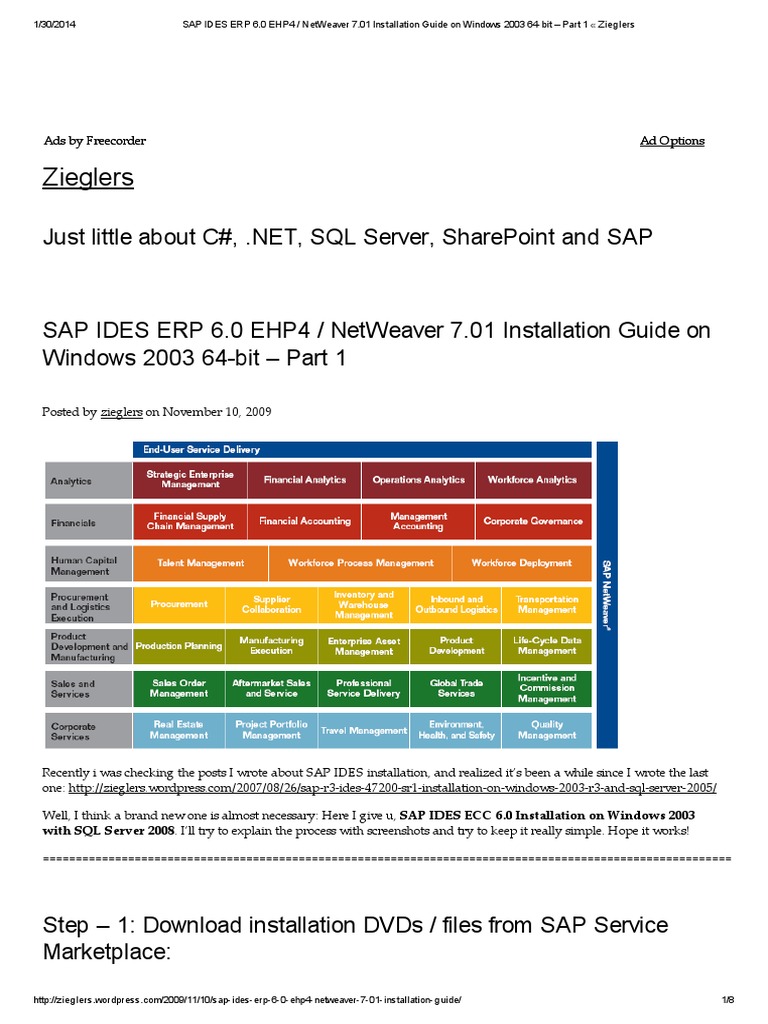 SAP IDES ERP 6.0 EHP4 Install Guide | PDF | Software Engineering ...