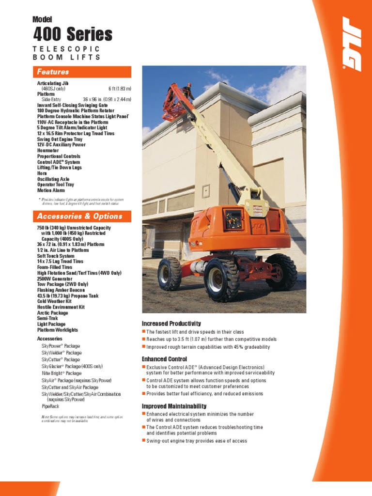 JLG 400 Series TELESCOPIC BOOM LIFTS | PDF