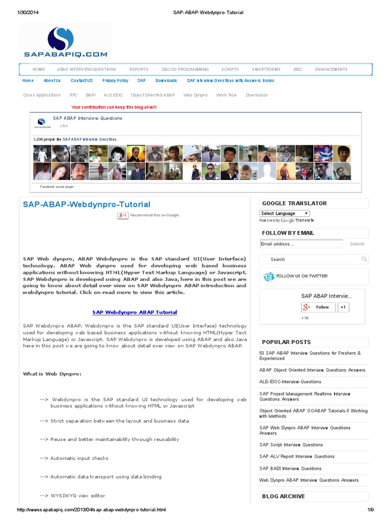 SAP ABAP Webdynpro Tutorial | PDF | Method (Computer Programming) | Component Based Software ...