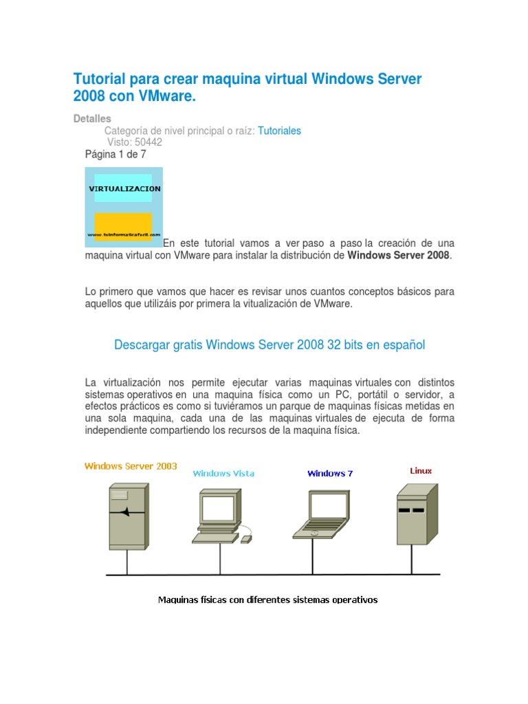 Tutorial para Crear Maquina Virtual Windows Server 2008 Con VMware ...