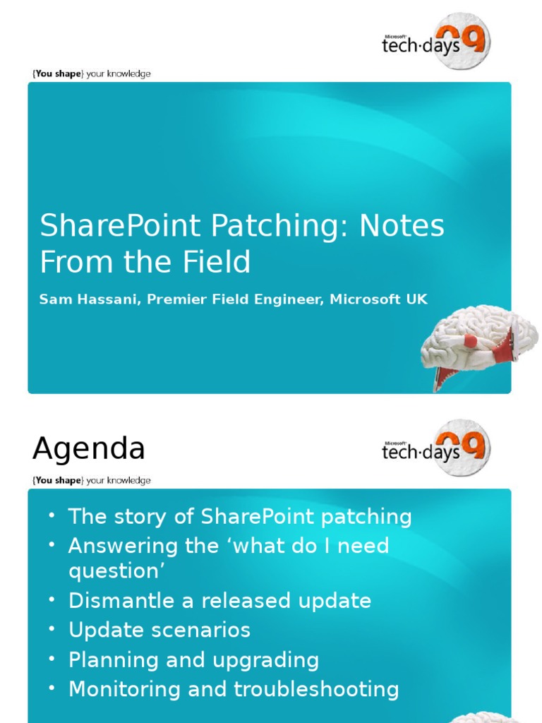 Sharepoint Patching Pdf Share Point Databases 8755