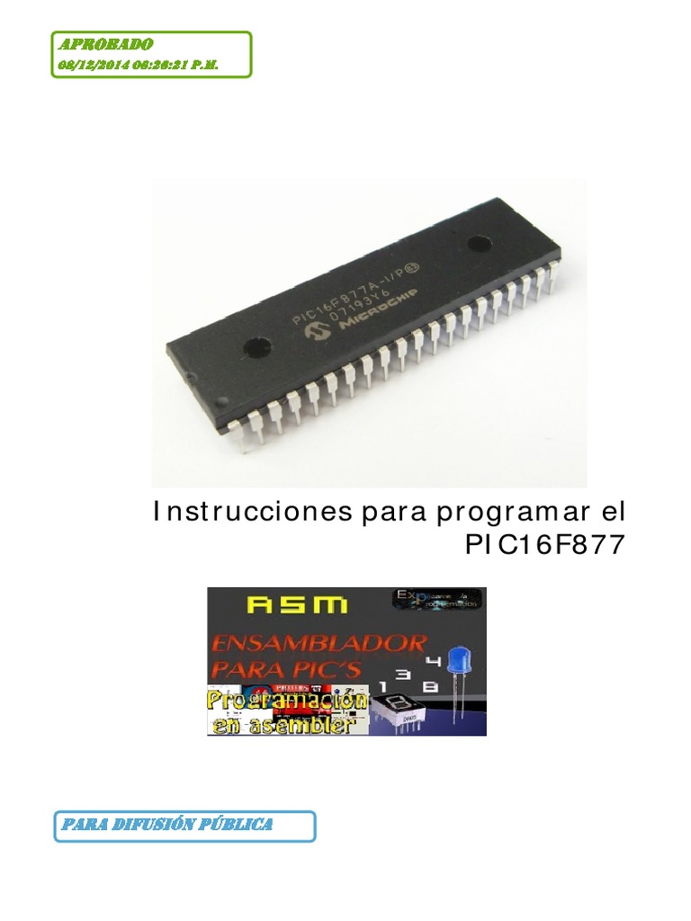 Tutorial para El Pic16f877a Conjunto de 35 Instrucciones en Assembler | PDF | Poco | Puerta lógica