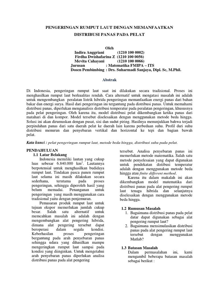 Paper MODEL RUMPUT LAUT | PDF