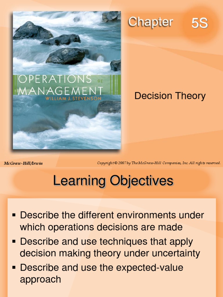 OPERATIONS MANAGEMENT WILLIAM STEVENSON 9e | PDF | Decision Theory ...
